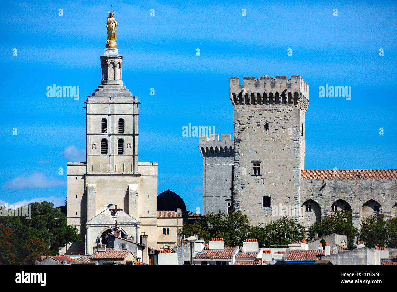 The Cathedral in the city of Avignon in the department of Vaucluse on ...