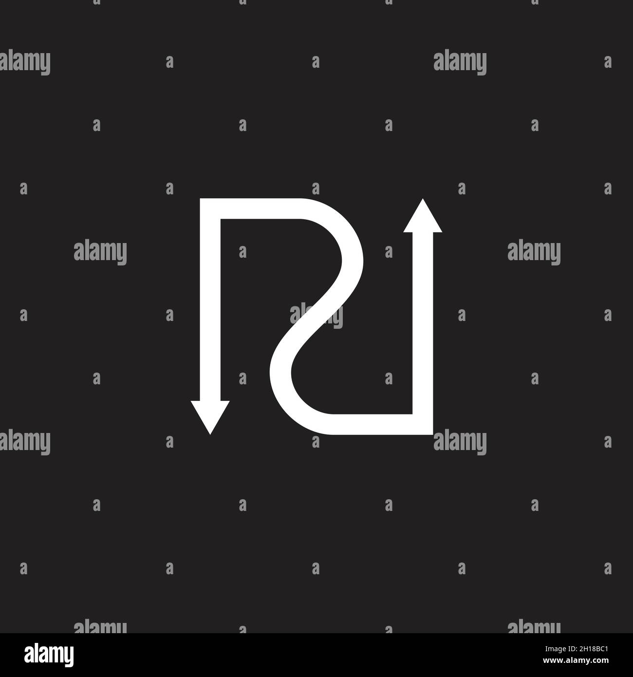 letter rd curve geometric arrow logo vector Stock Vector Image & Art ...