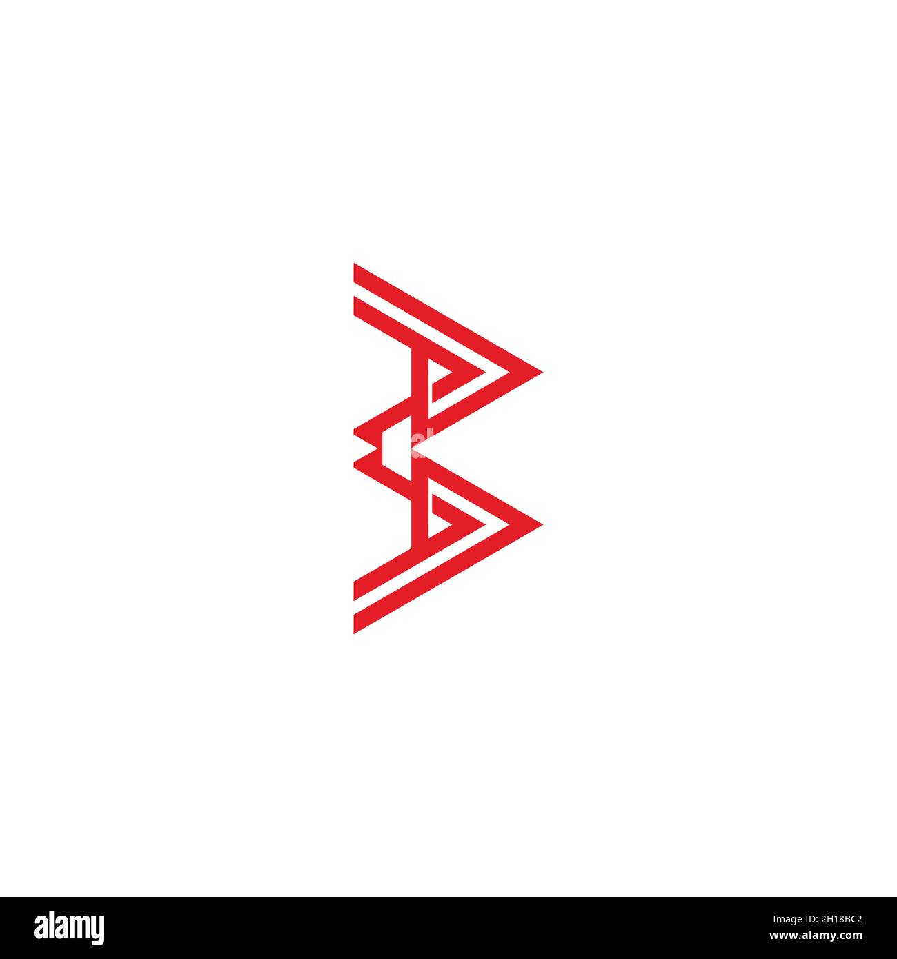 letter ba abstract linear simple geometric logo vector Stock Vector ...
