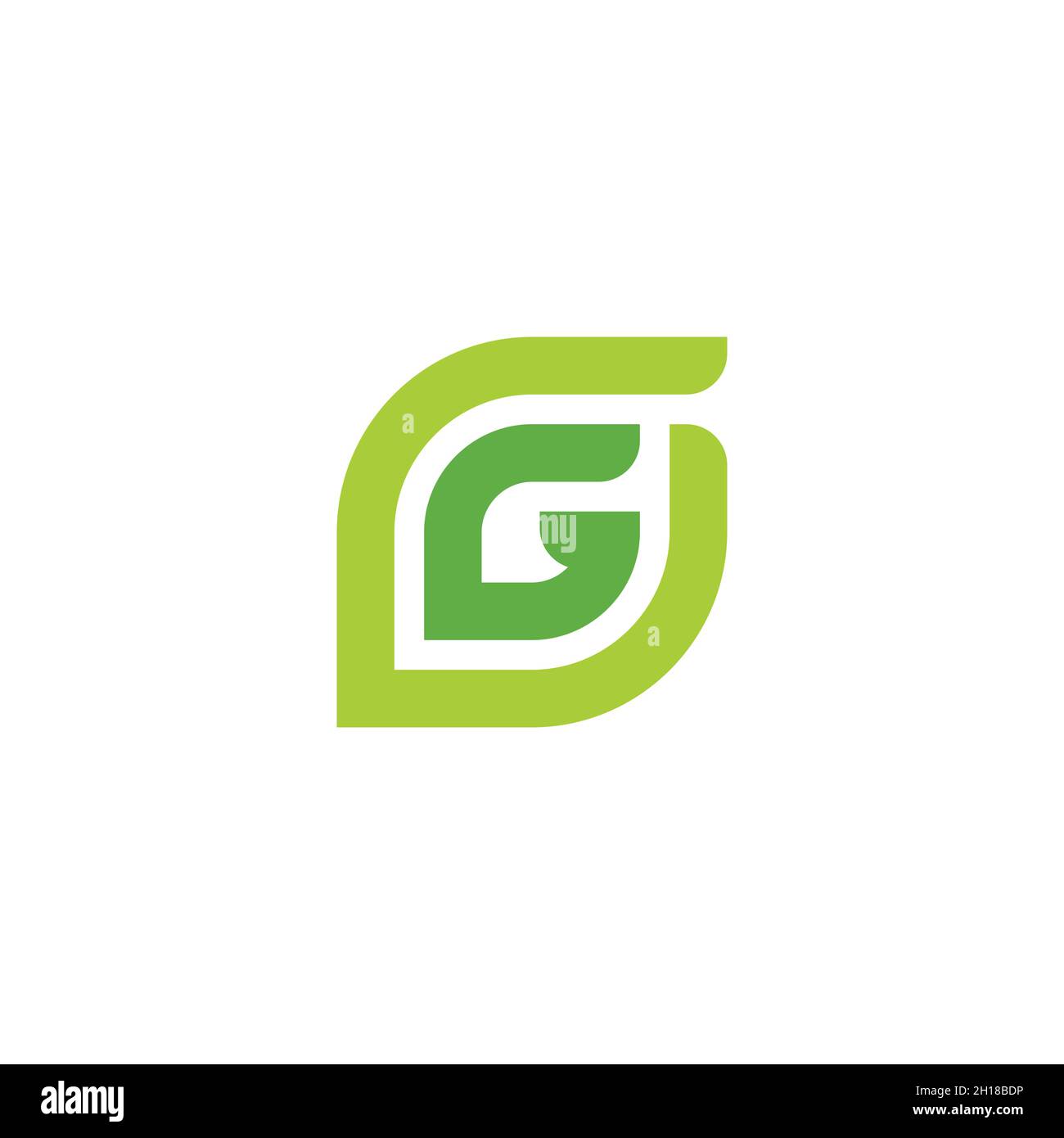 letter g geometric line leaf colorful logo vector Stock Vector Image ...