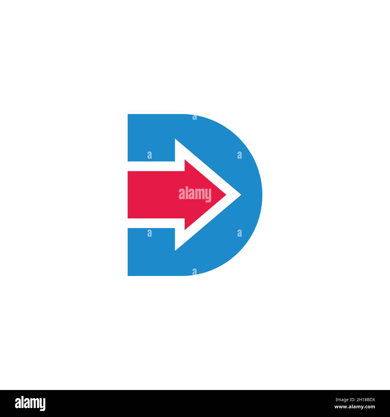 letter d colorful geometric arrow logo vector Stock Vector Image & Art ...