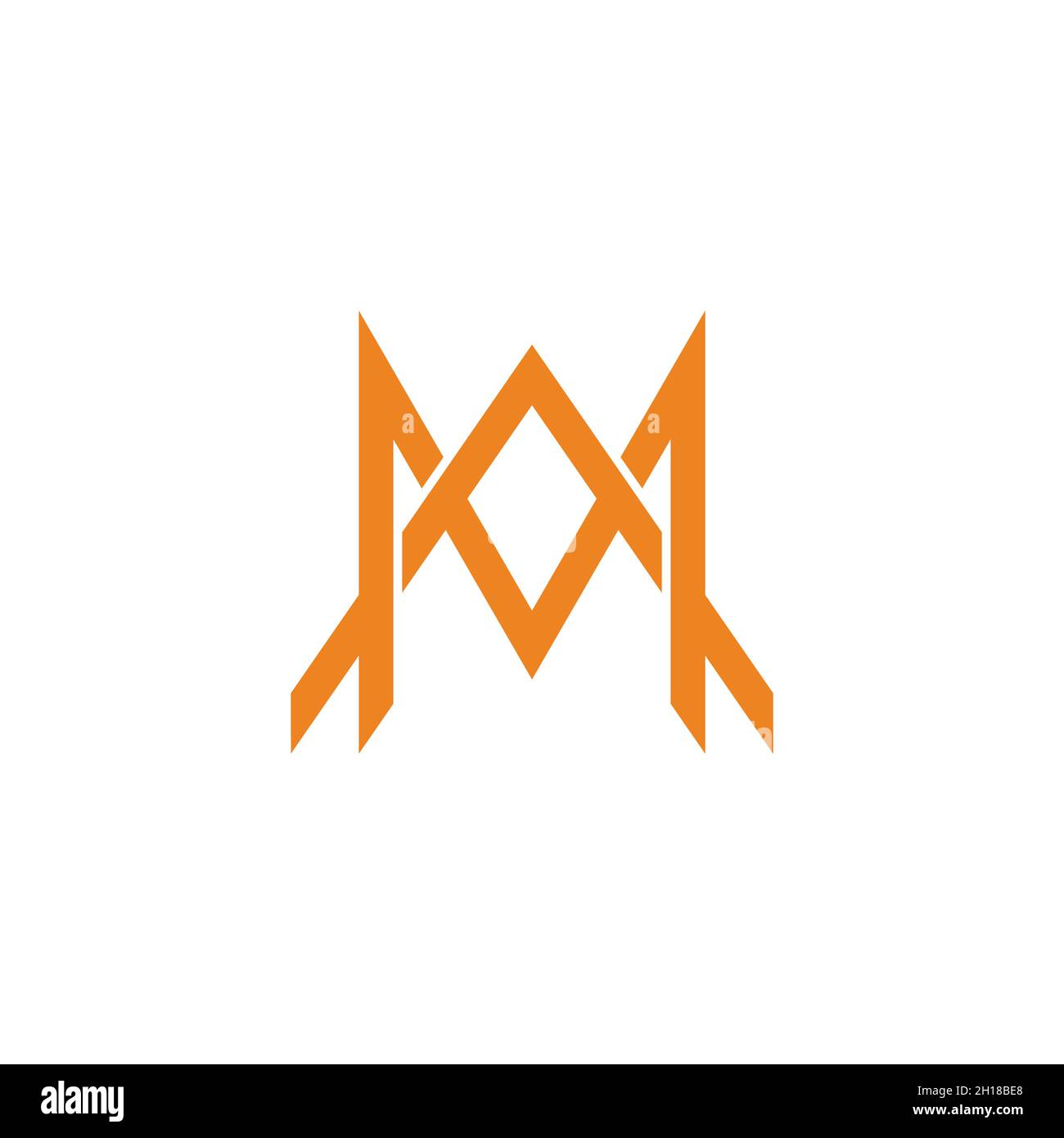 letter ma arrow up simple linked line logo vector Stock Vector Image ...