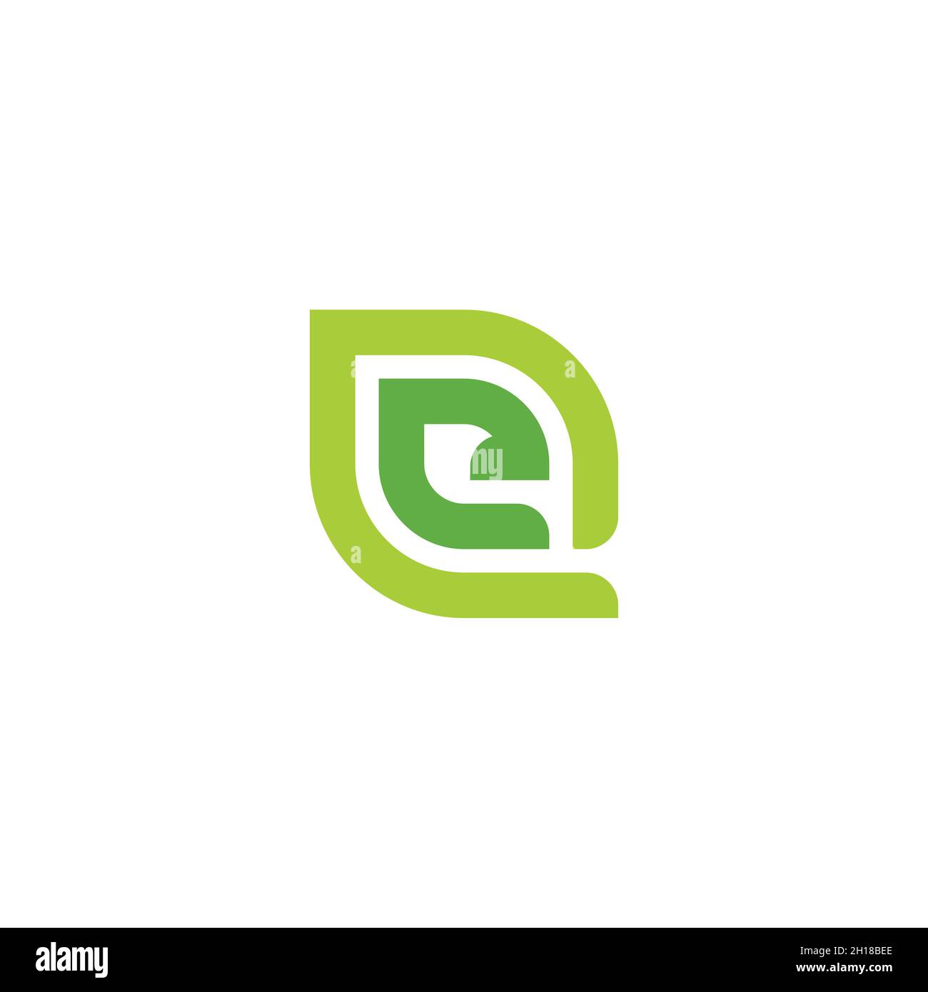 letter e geometric line leaf colorful logo vector Stock Vector Image ...