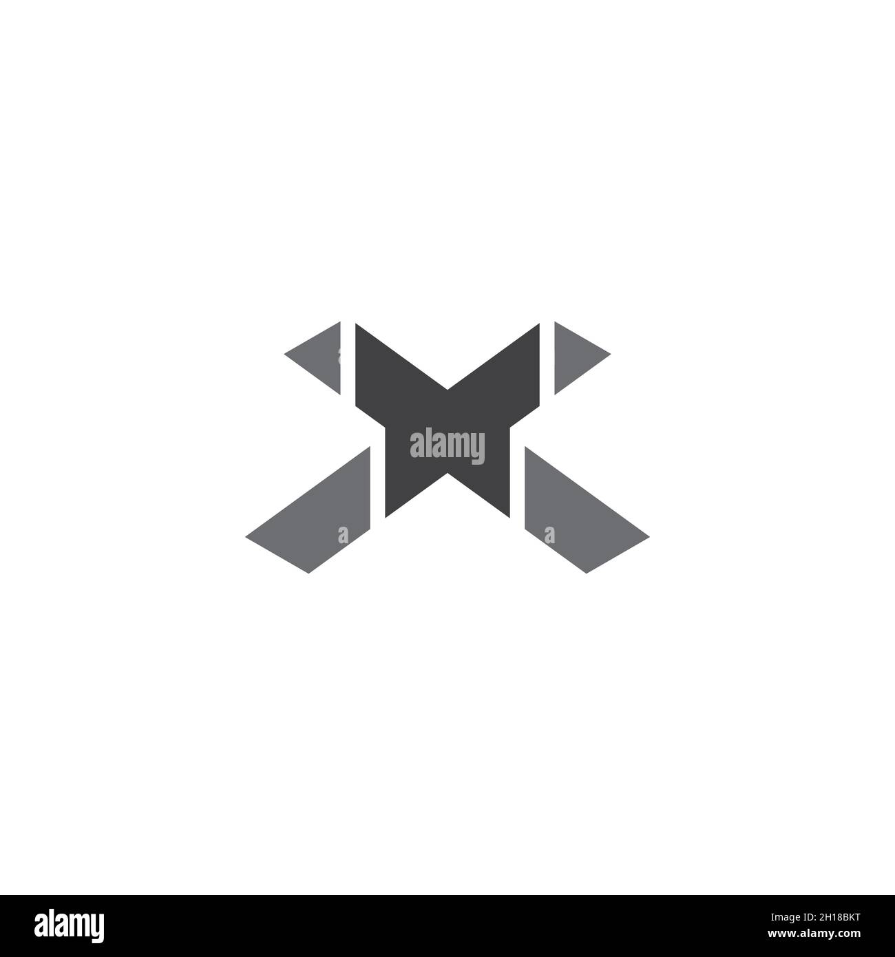 letter x 3d hole simple geometric shadow logo vector Stock Vector Image ...