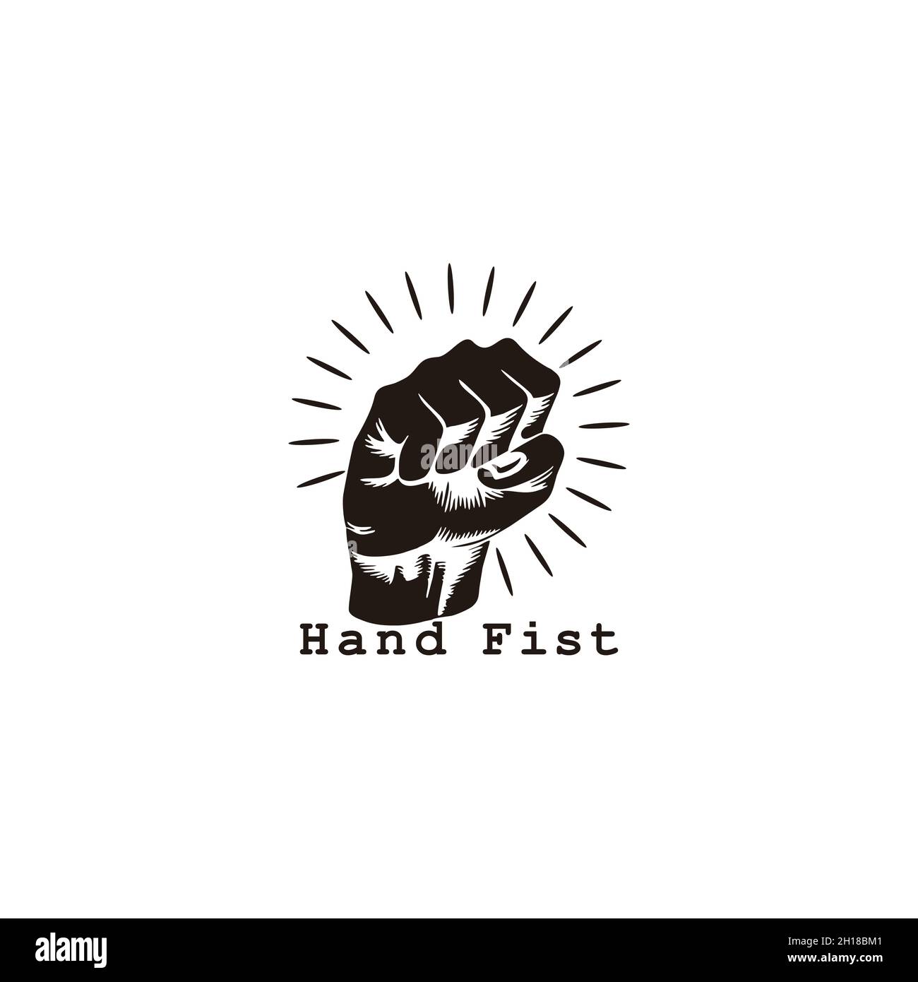 Hand Fist Logo Fist Hand In Burning Fire Logo\authority Logo Template