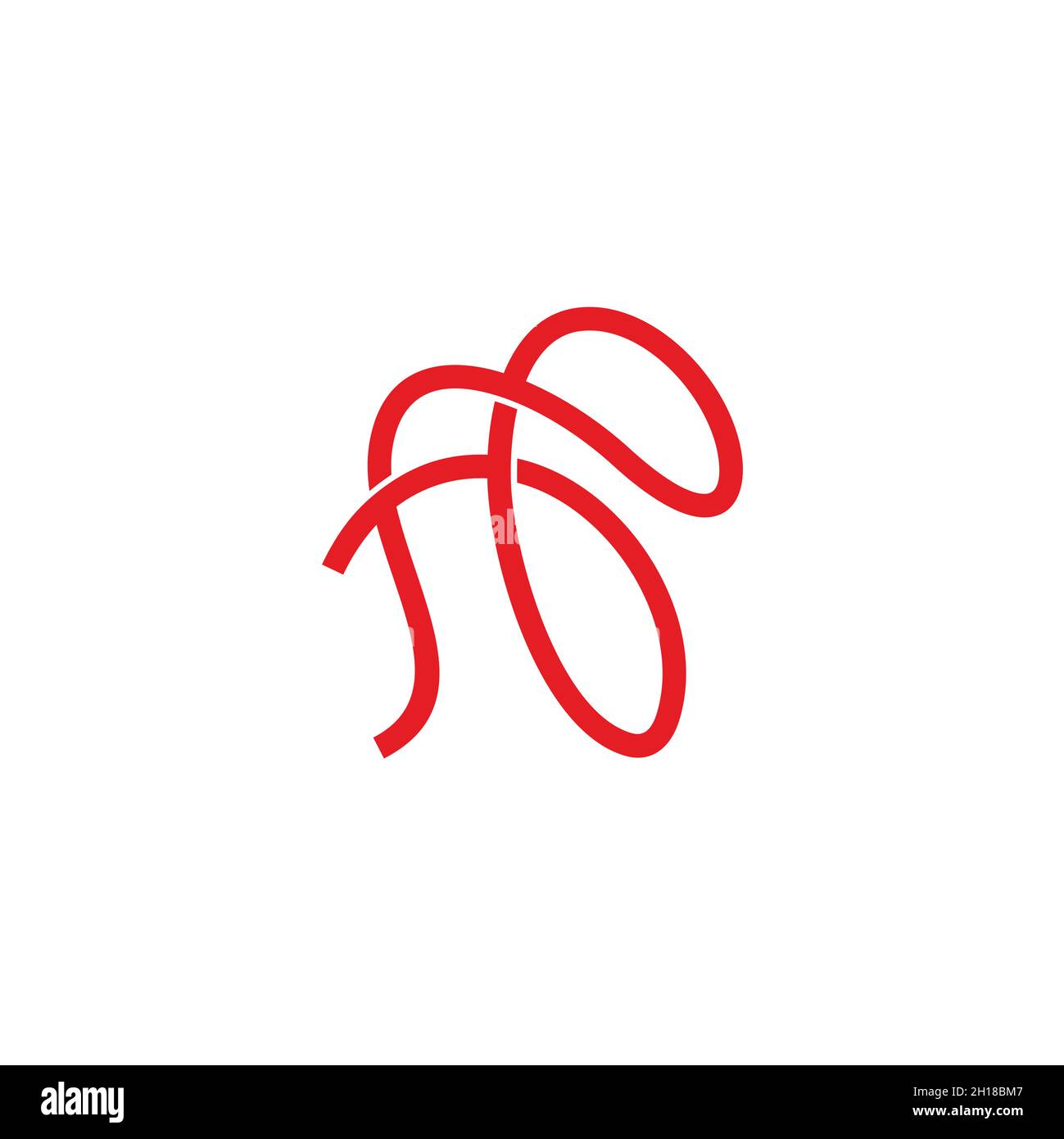 letter fb loop curves linked linear design logo vector Stock Vector ...