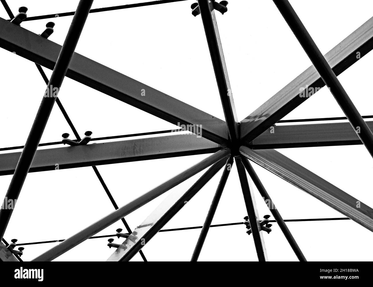 Roof support beams in Patriot Plaza in the Sarasota National Cemetery ...