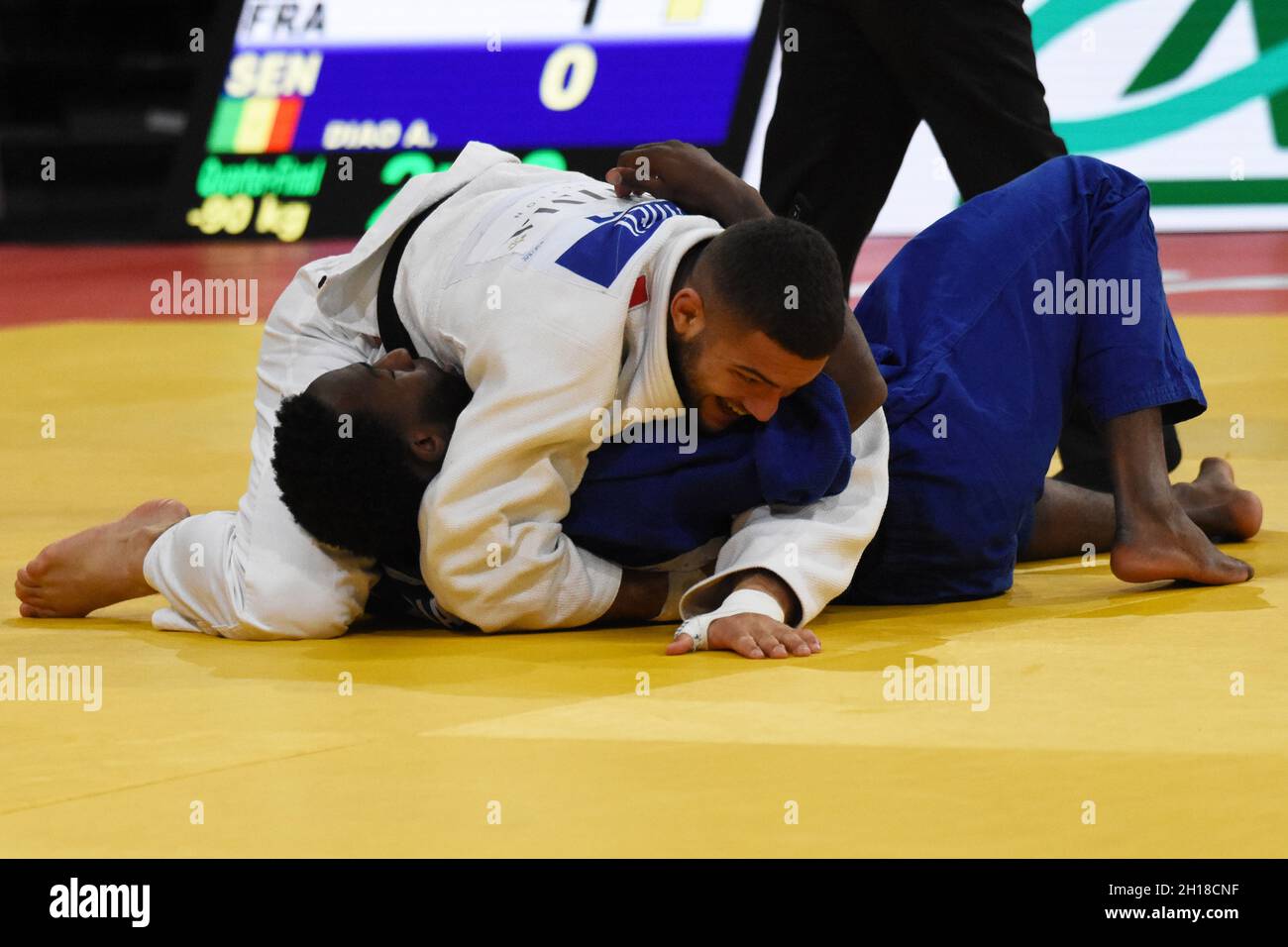 Alexis Mathieu (FRA) competes on men's -90kg during the Paris Grand ...