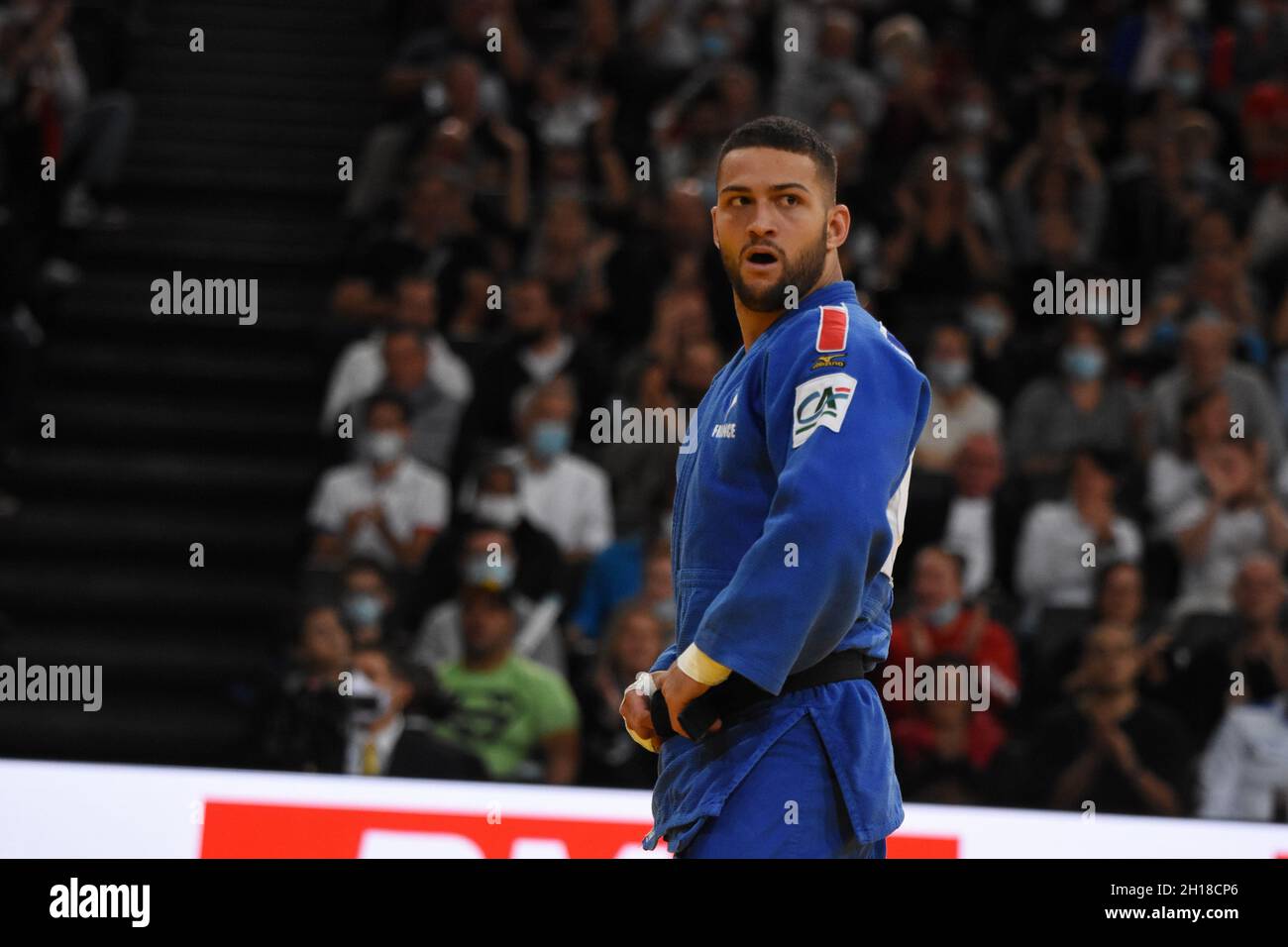 Alexis Mathieu (FRA) competes on men's -90kg during the Paris Grand ...