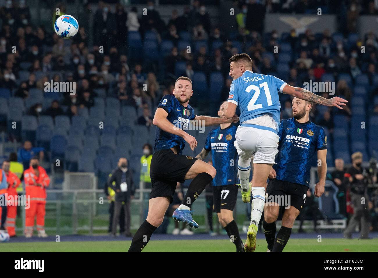16th October 2021; Stadio Olimpico, Rome, Italy: Serie A Football, SS ...