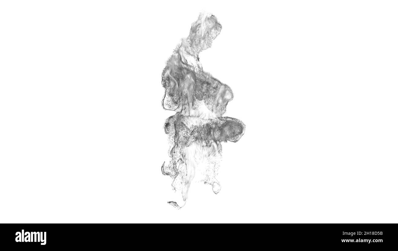 Gray dust particles move turbulence on white Concept art Smoke texture ...