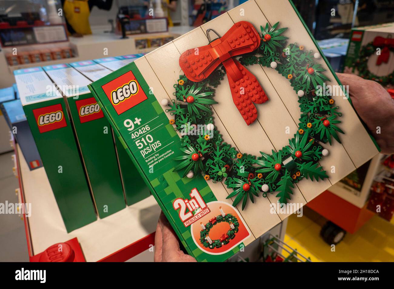 LEGO Toy Store, Rockefeller center, 2021, NYC, USA Stock Photo - Alamy