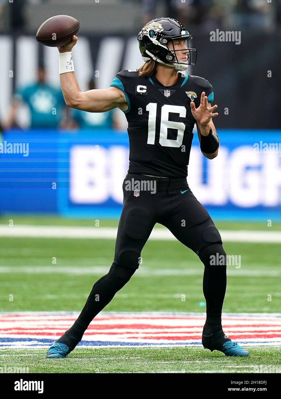 Jacksonville Jaguars quarterback Trevor Lawrence in action during the ...