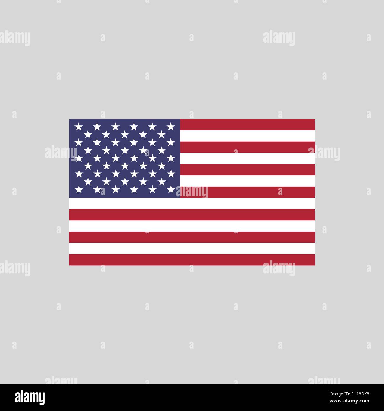Flag of United States color line element. Vector element for web page ...