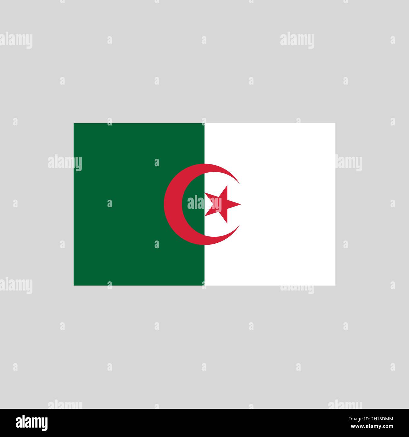 Flag of Algeria color line element. Vector element for web page, mobile ...