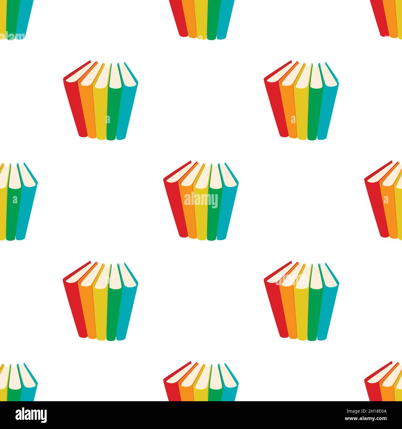 Stack of three colored books pattern seamless background texture repeat ...