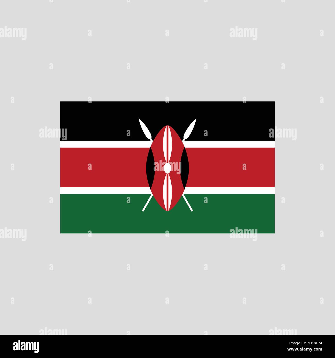 Flag of Kenya color line element. Vector element for web page, mobile ...