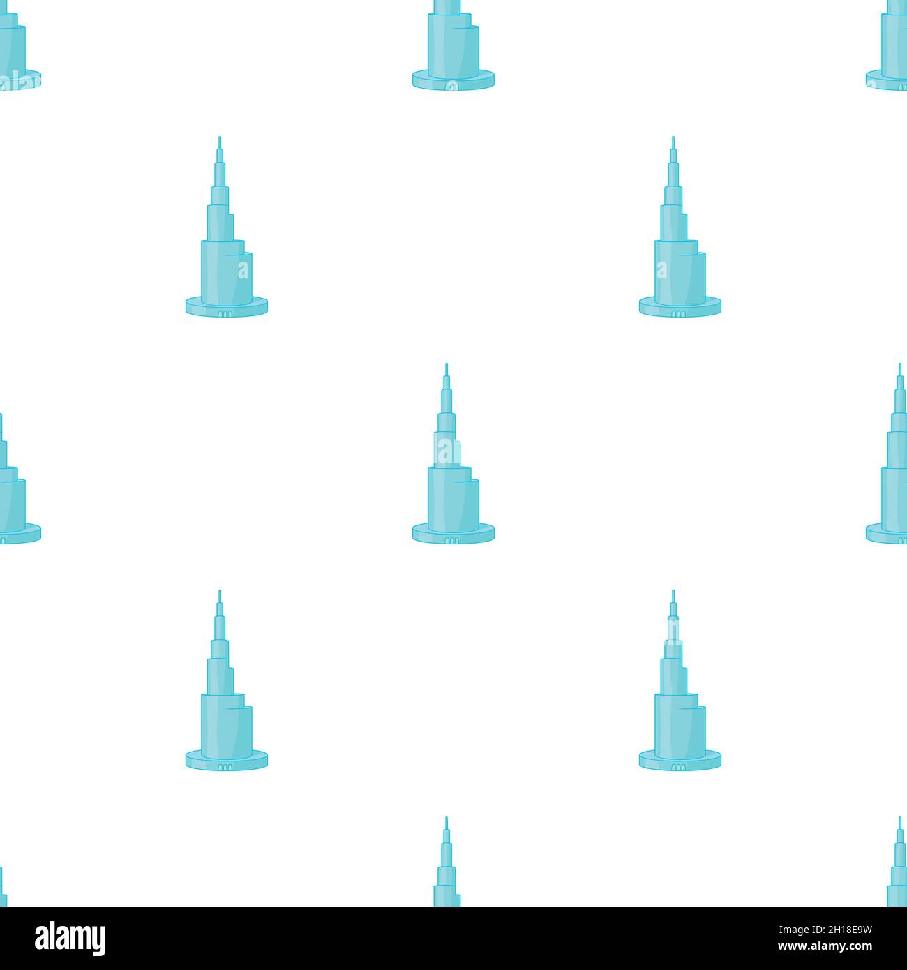 Skyscraper Burj Khalifan, Dubai pattern seamless background texture ...