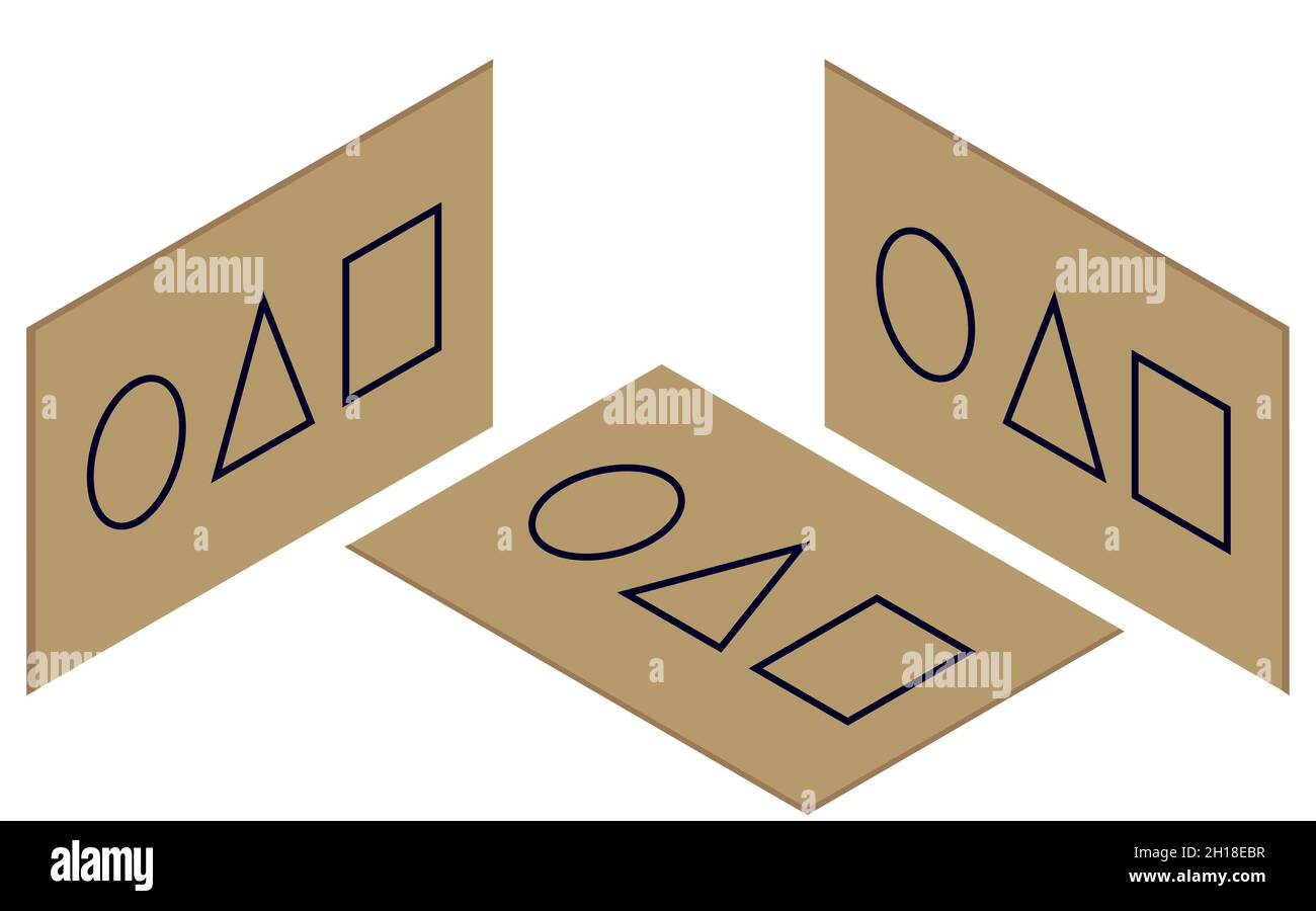 Visiting card, visiting card and invitation template. Circle, triangle ...