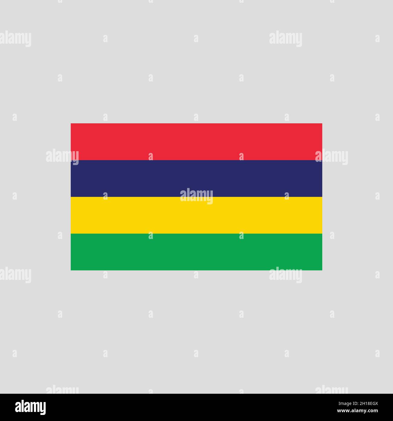 Flag of Mauritius color line element. Vector element for web page ...