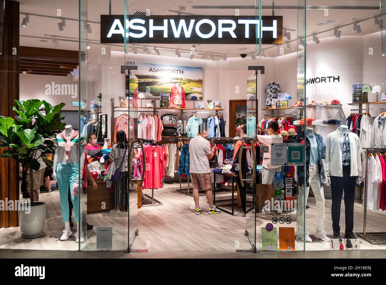 American clothing brand Ashworth store at Tung Chung district in Hong ...