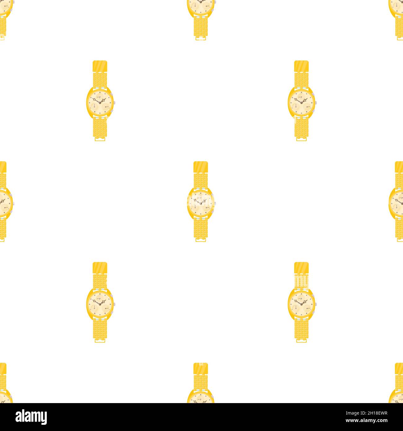 Yellow wrist watch pattern seamless background texture repeat wallpaper ...