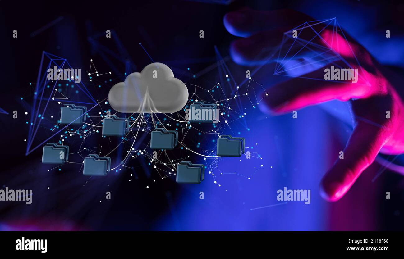 A data Internet infrastructure concept. Abstract technology background ...