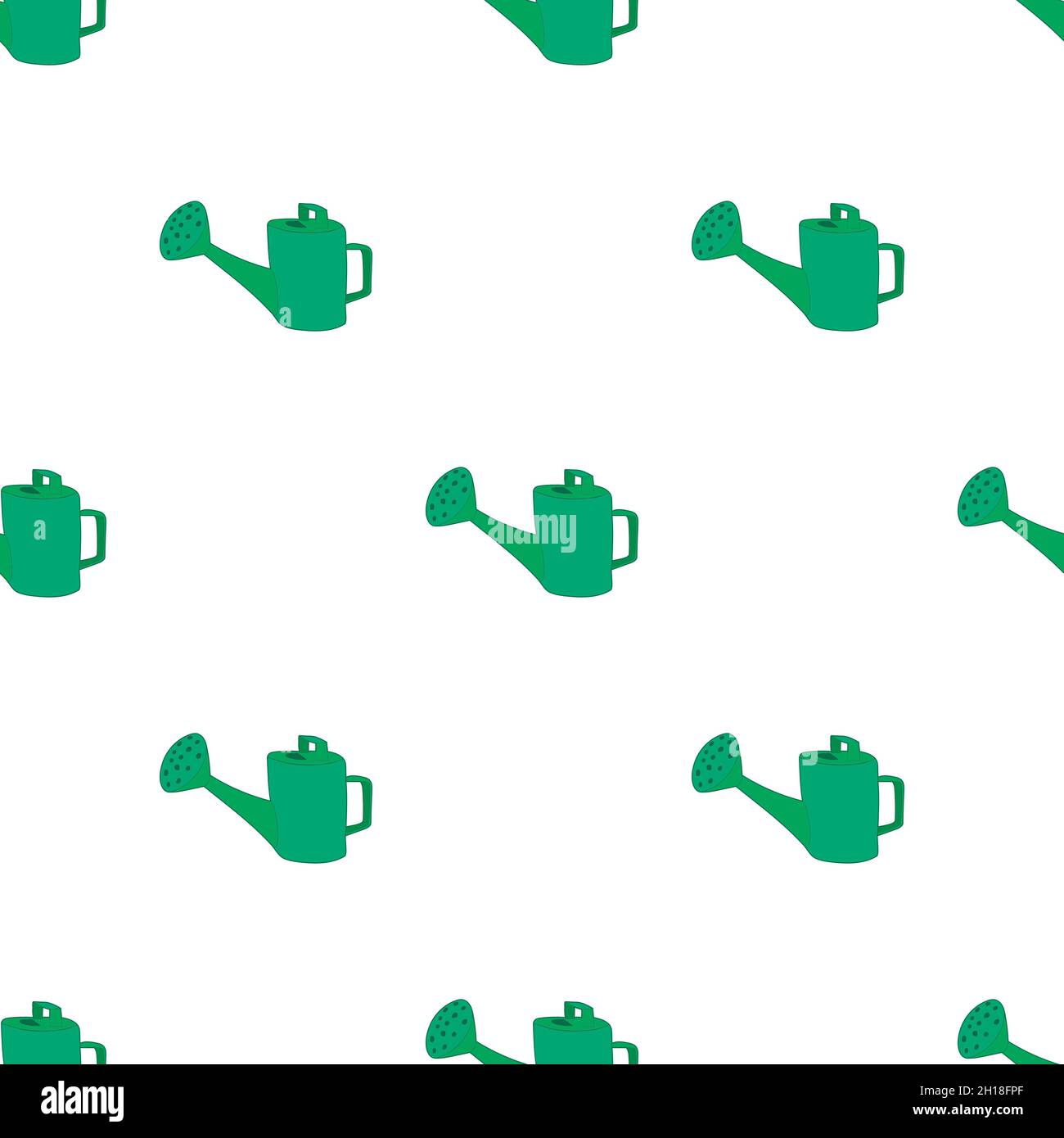 Green watering can pattern seamless background texture repeat wallpaper ...