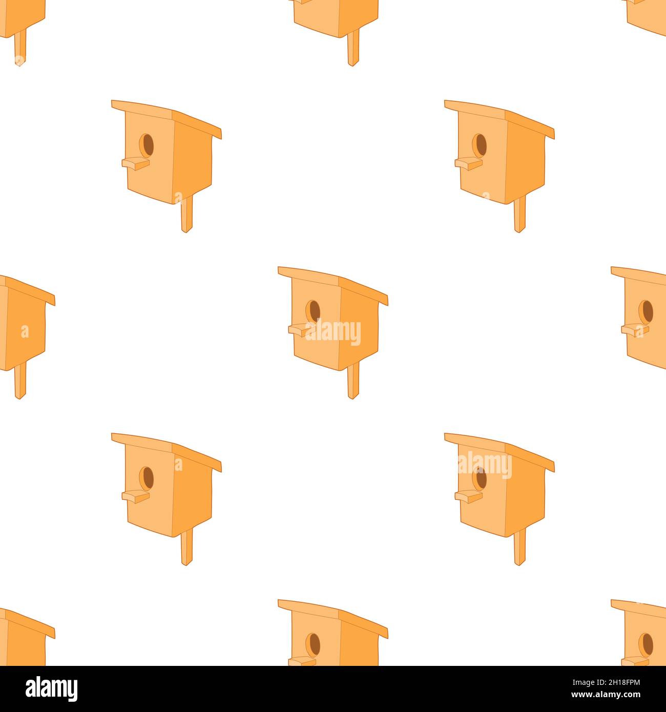 Birdhouse or nesting box pattern seamless background texture repeat ...