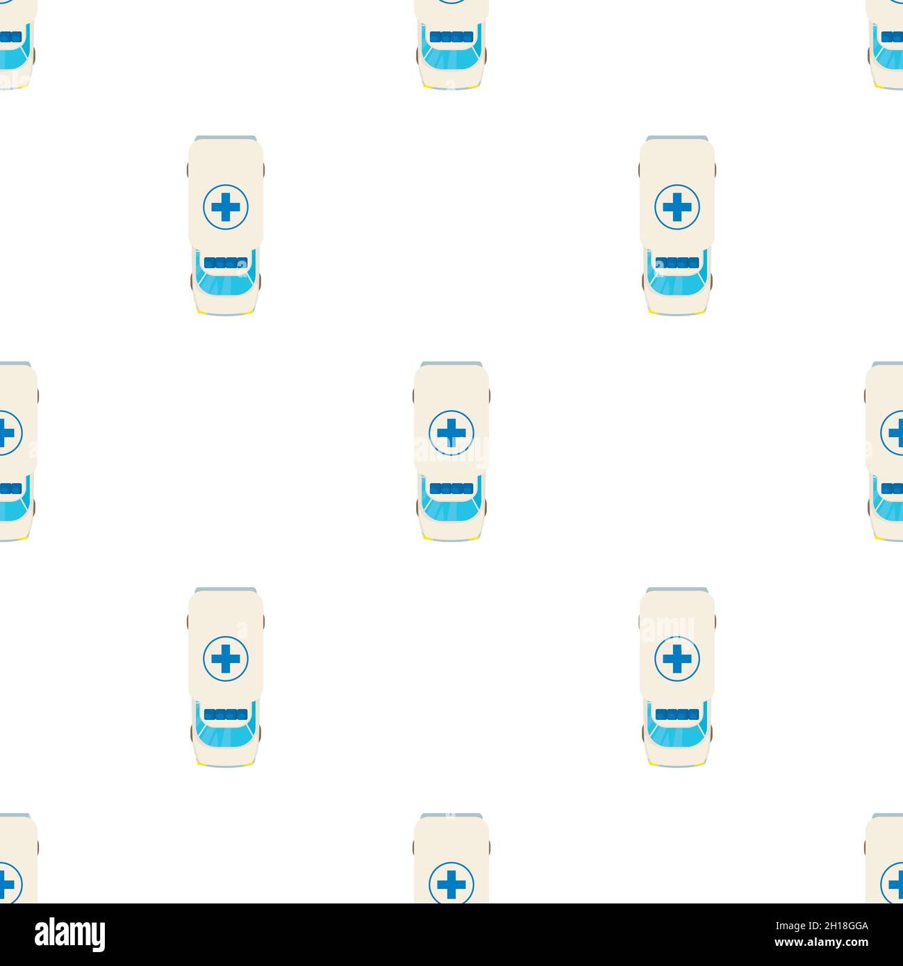 Ambulance car top view pattern seamless background texture repeat ...