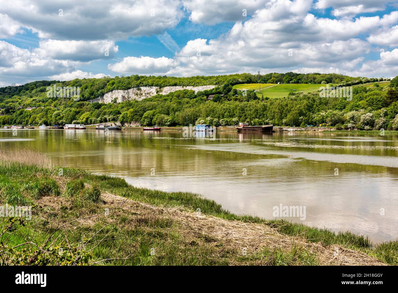 River Medway near Rochester in Kent, England Stock Photo - Alamy