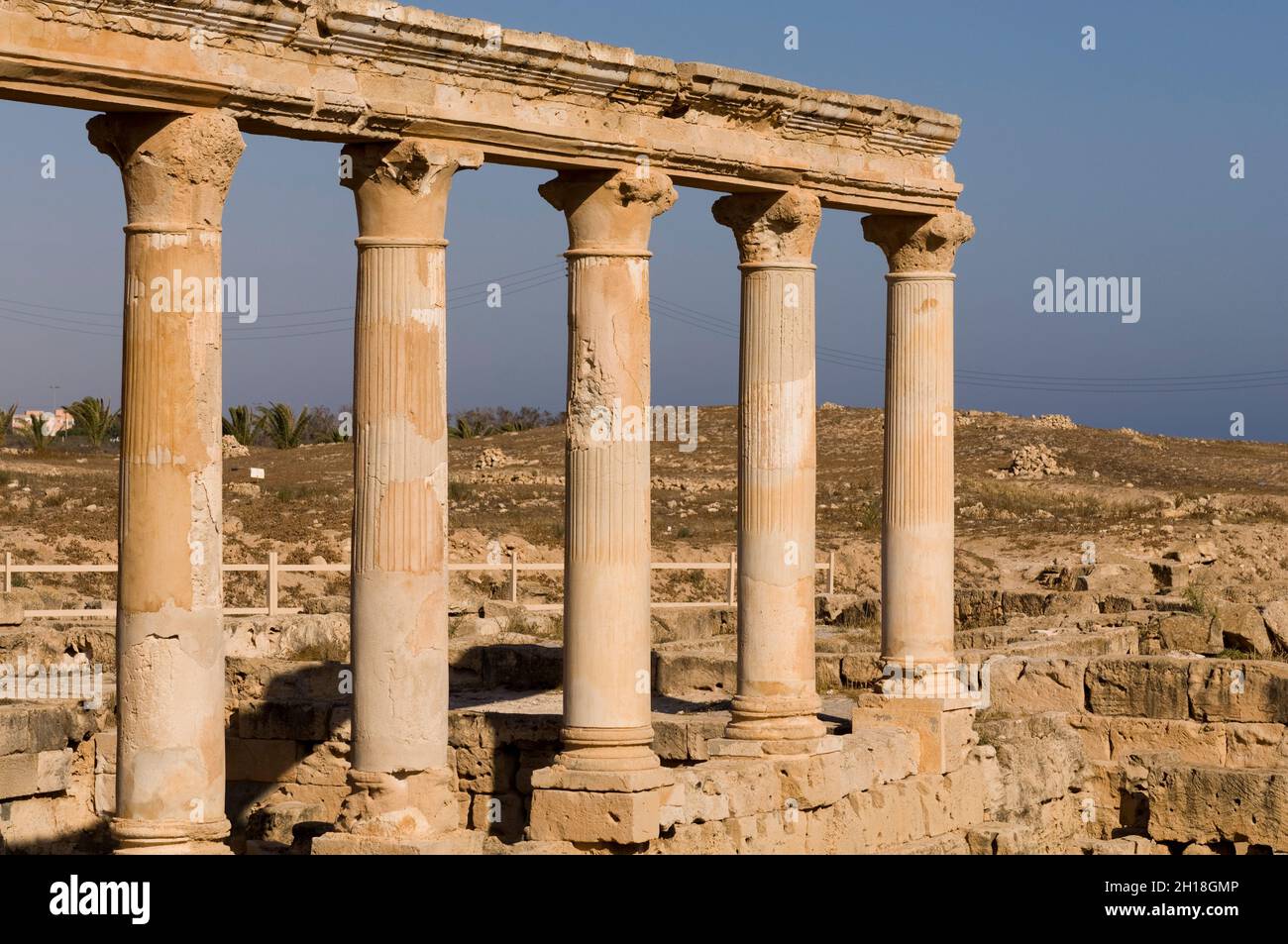 Sabratha Roman archaeological site. Sabratha, Tripolitania, Libya Stock ...