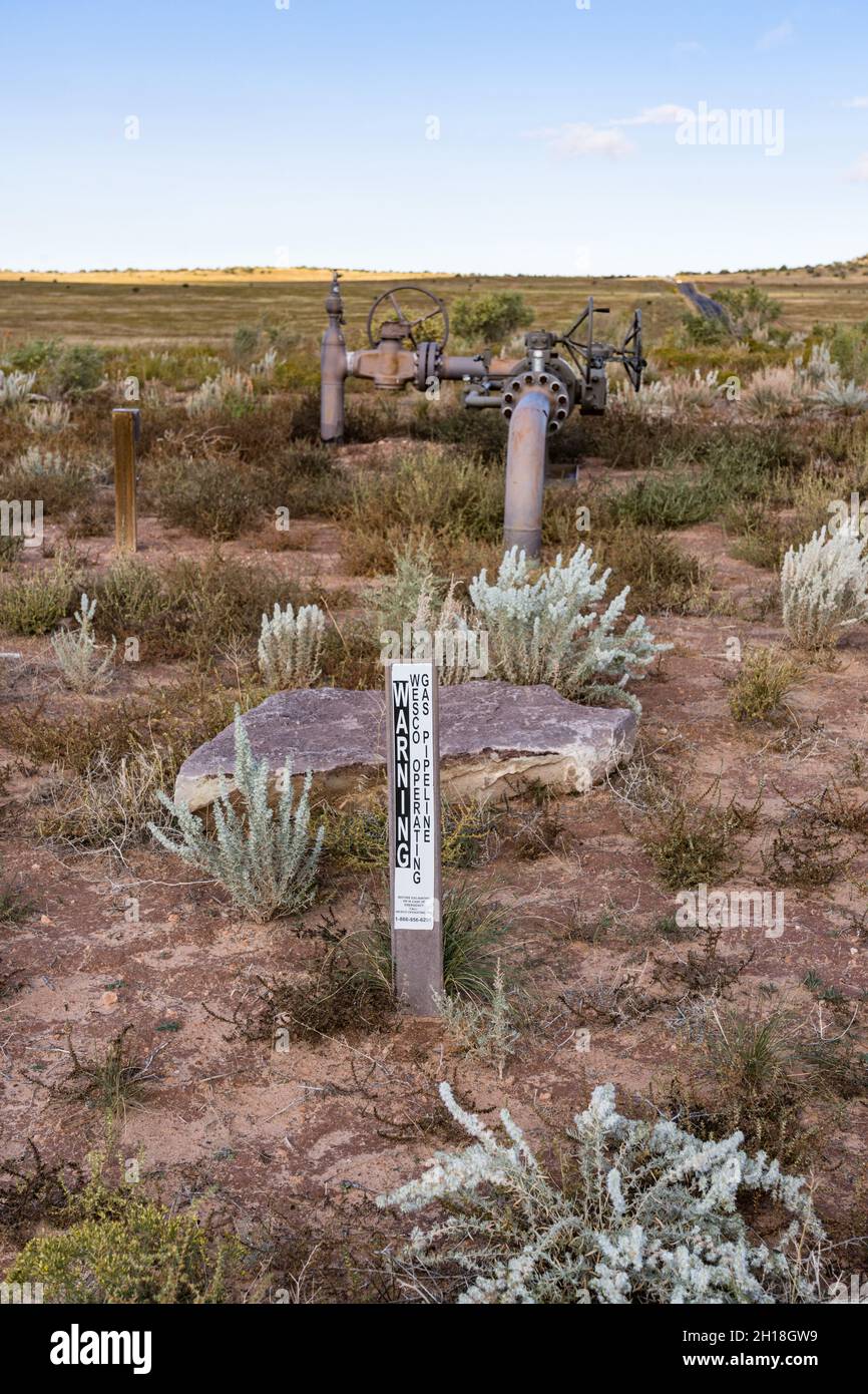 A crude oil collection pipeline in an oil field in Utah Stock Photo - Alamy
