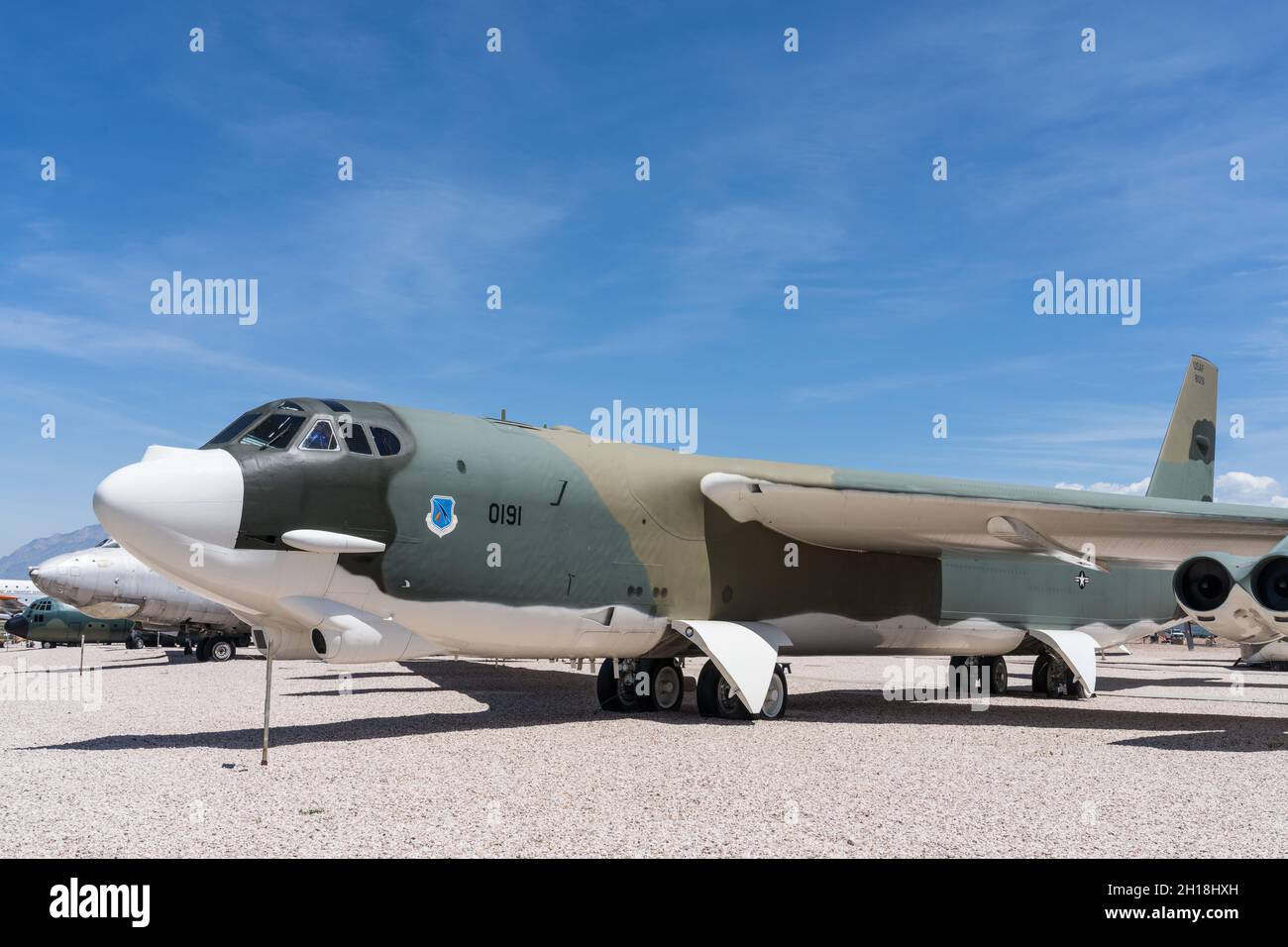 A Boeing B-52 Stratofortress strategic heavy bomber in the Hill ...
