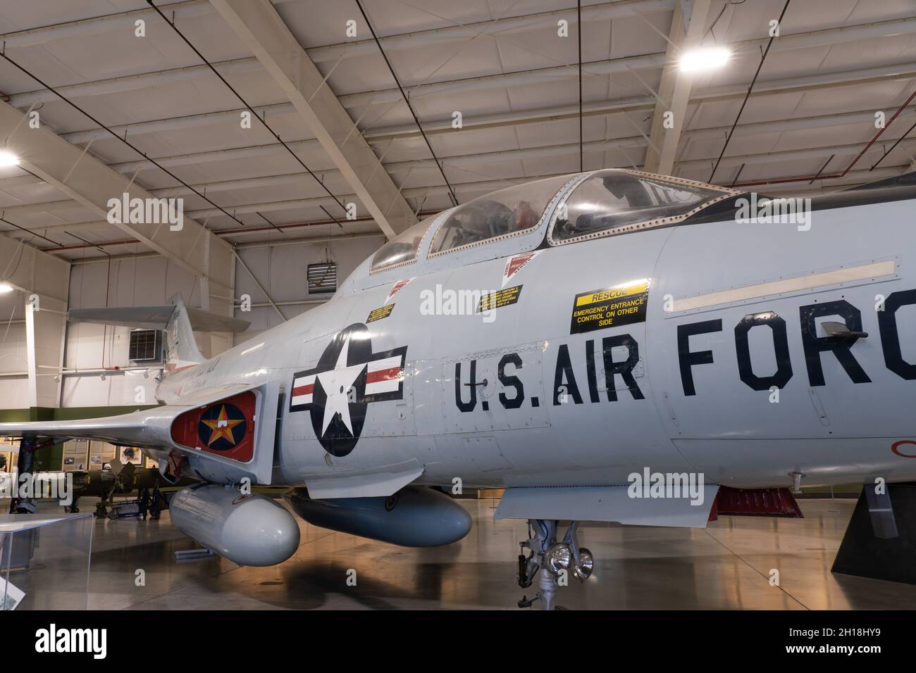 A McDonnell F-101B Voodoo supersonic jet fighter in the Hill Aerospace ...