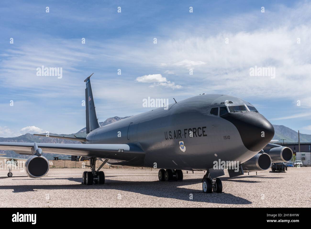 A Boeing KC-135 Stratotanker air refueling tanker in the Hill Aerospace ...