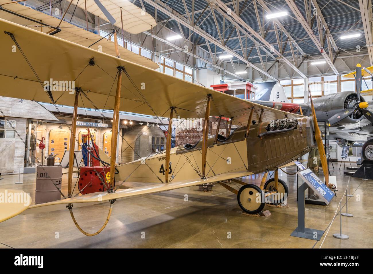 A Curtiss JN-4 Jenny was a U.S. Army training aircraft during World War ...