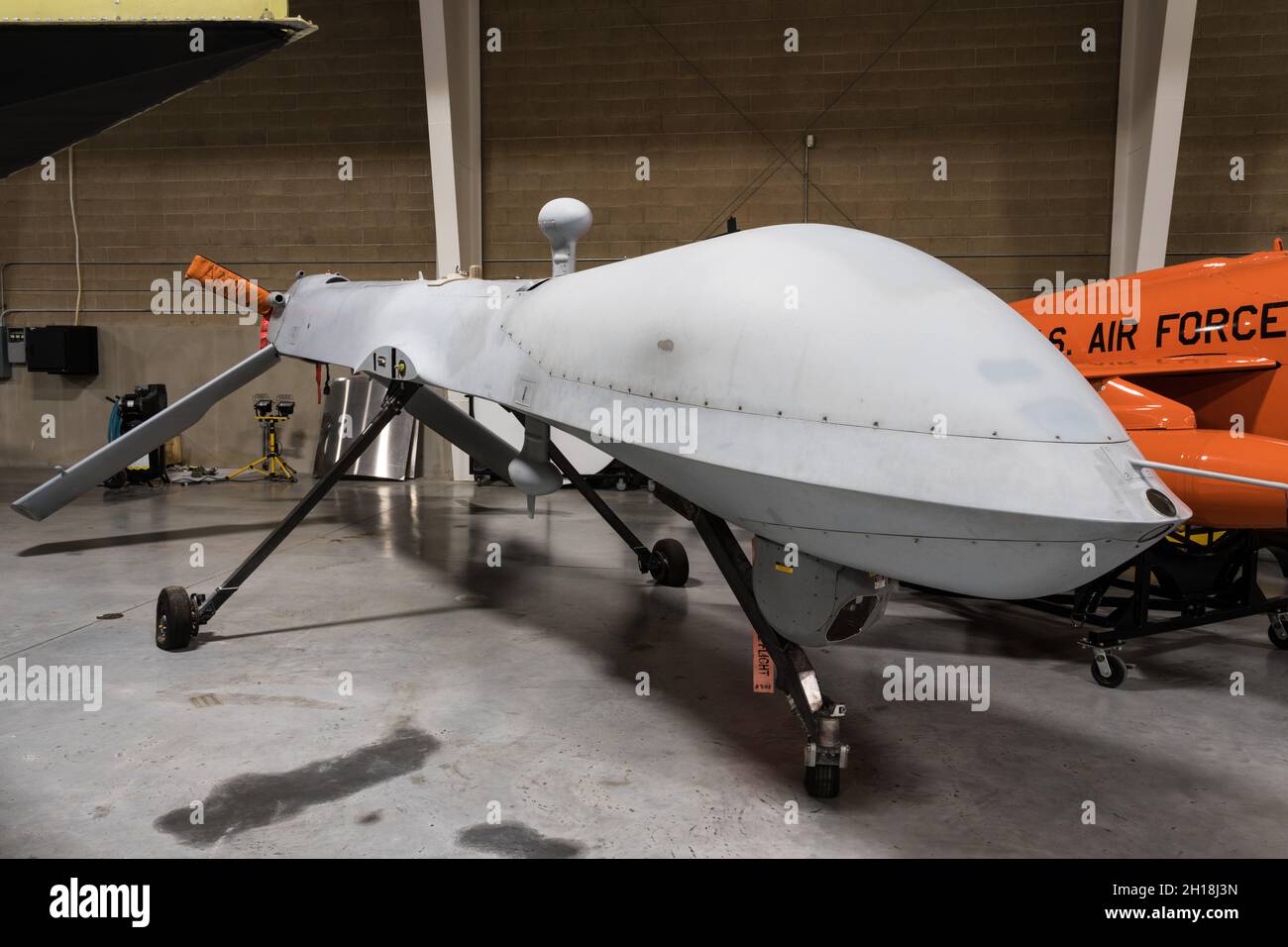 A General Atomics MQ-1B Predator remotely piloted aircraft in the Hilll ...