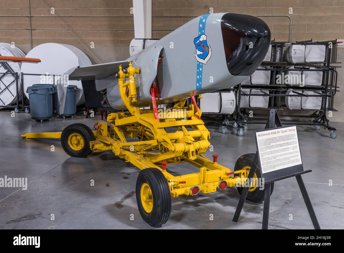 A McDonnell ADM-20 Quail unmanned decoy aircraft in the Hill Aerospace ...