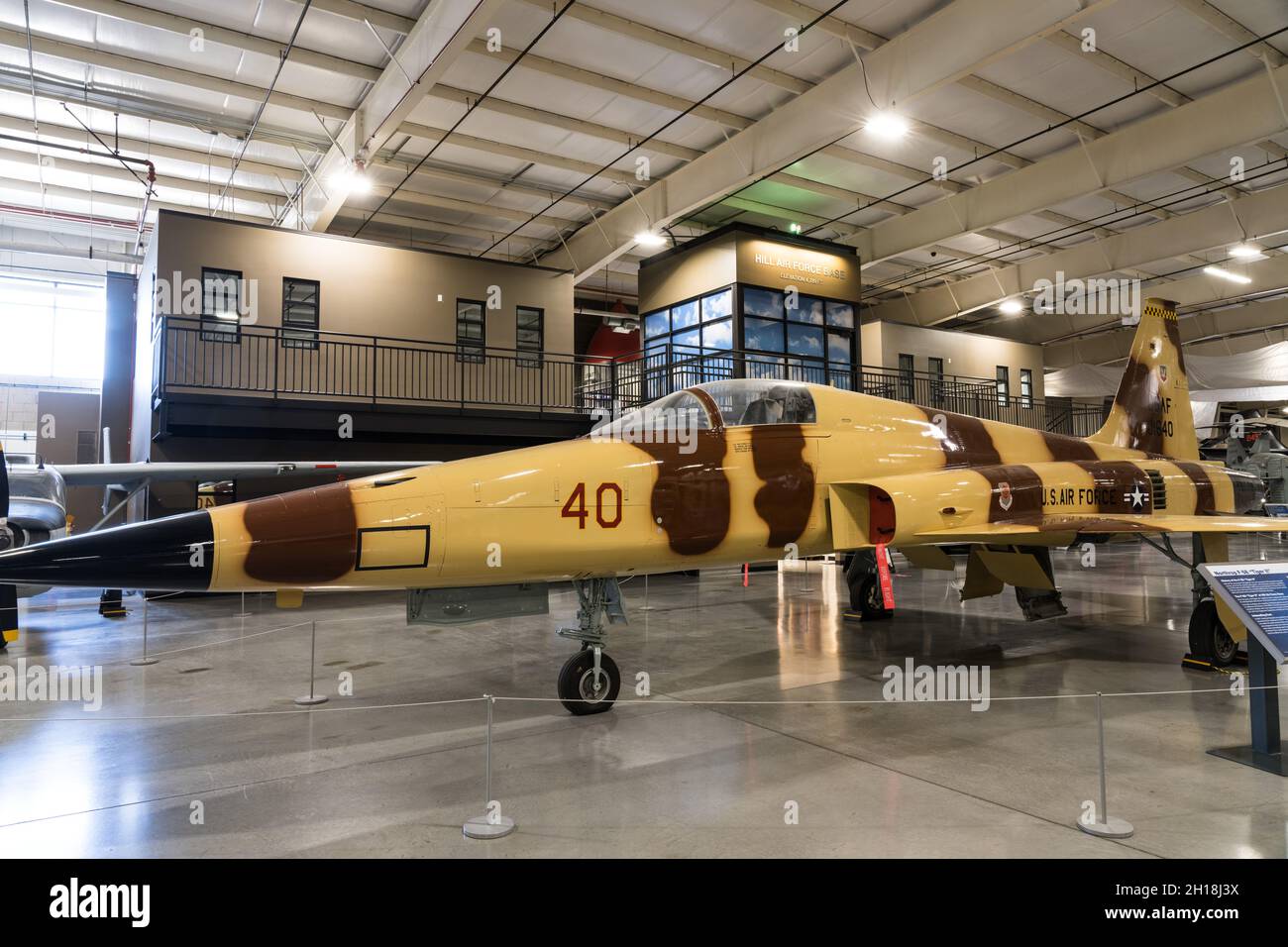 A Northrop F-5E Tiger II light fighter aircraft in the Hill Aerospace ...