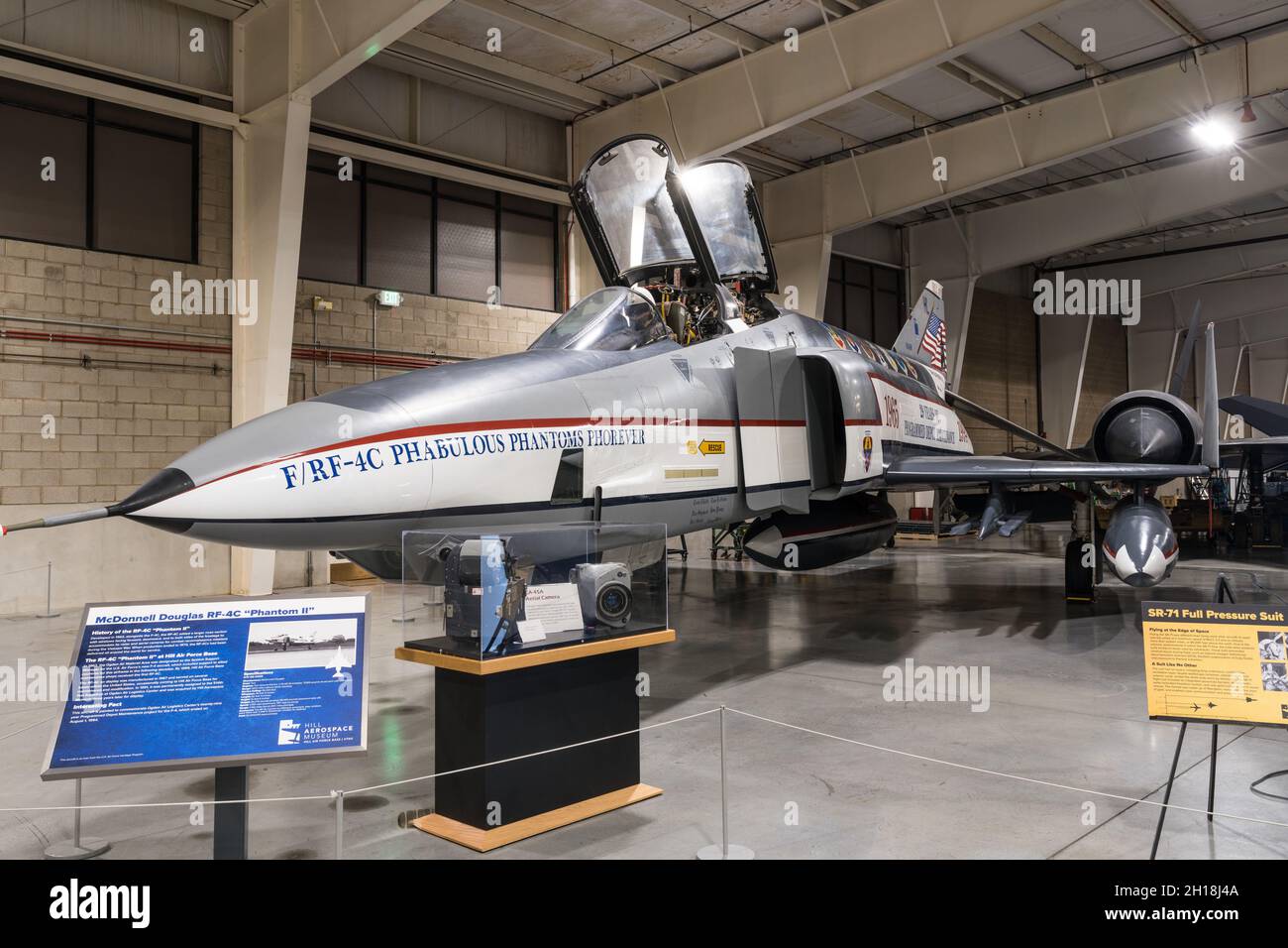 A McDonnell Douglas RF-4C Phantom II reconnaissance jet in the HIll ...
