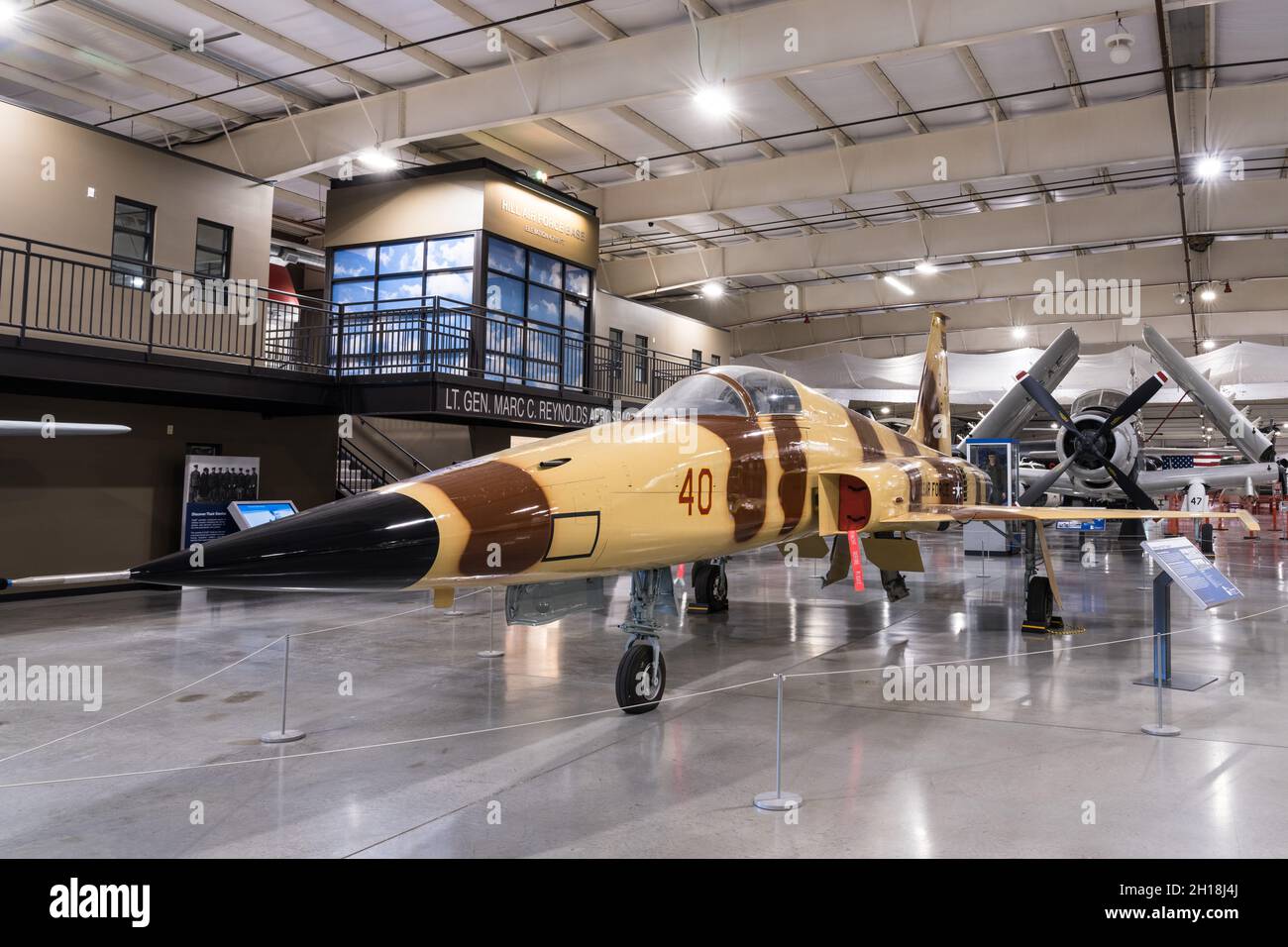 A Northrop F-5E Tiger II light fighter aircraft in the Hill Aerospace ...