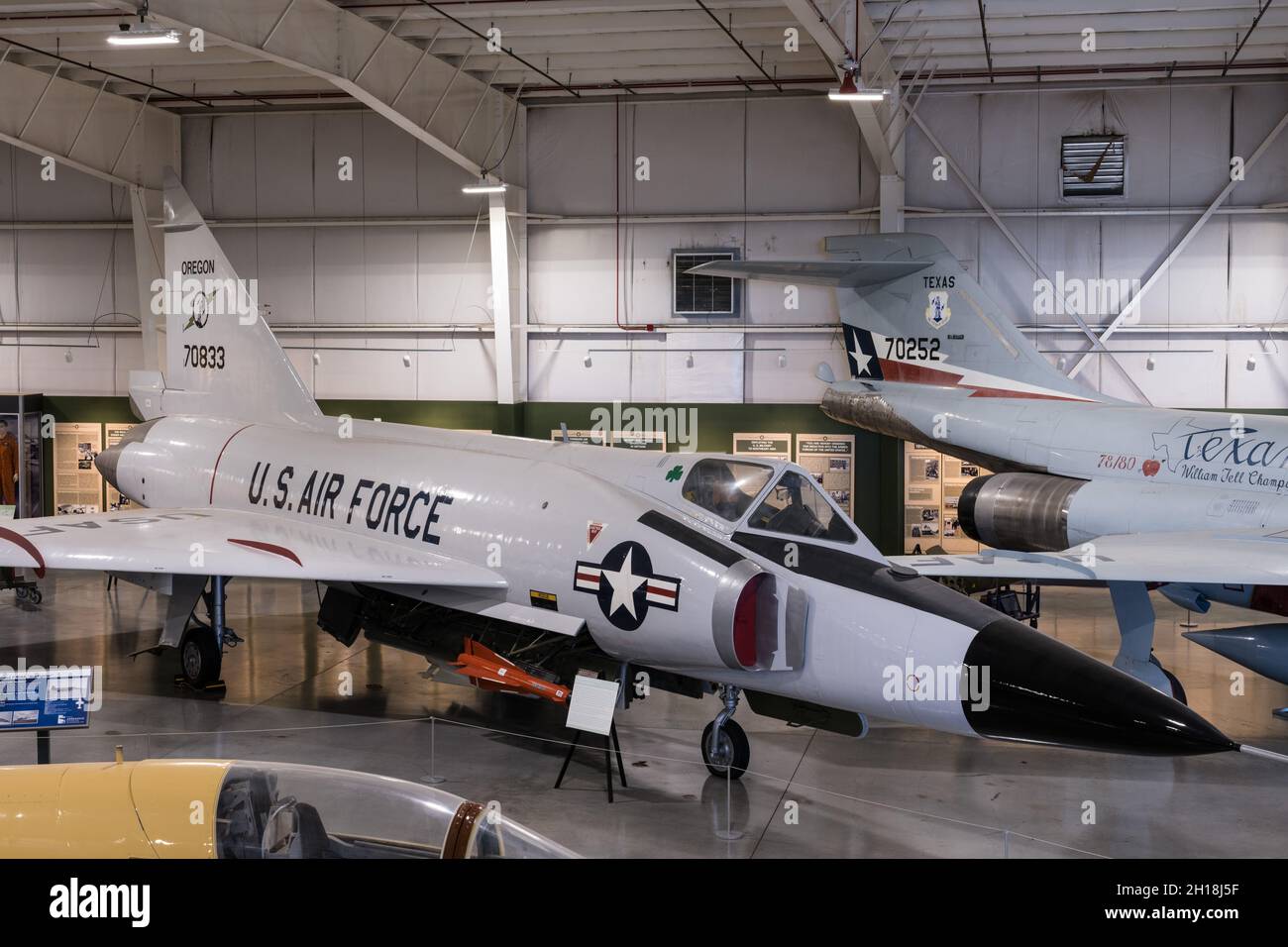 A Convair F-102A Delta Dagger interceptor fighter in the Hill Aerospace ...