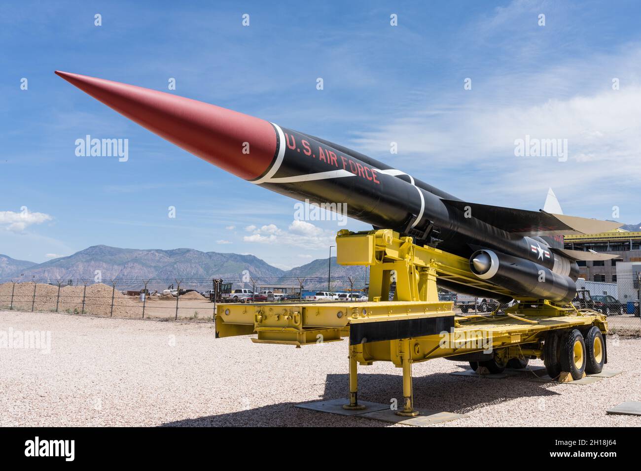 A Boeing CIM-10 Bomark supersonic long-range surface-to-air anti ...