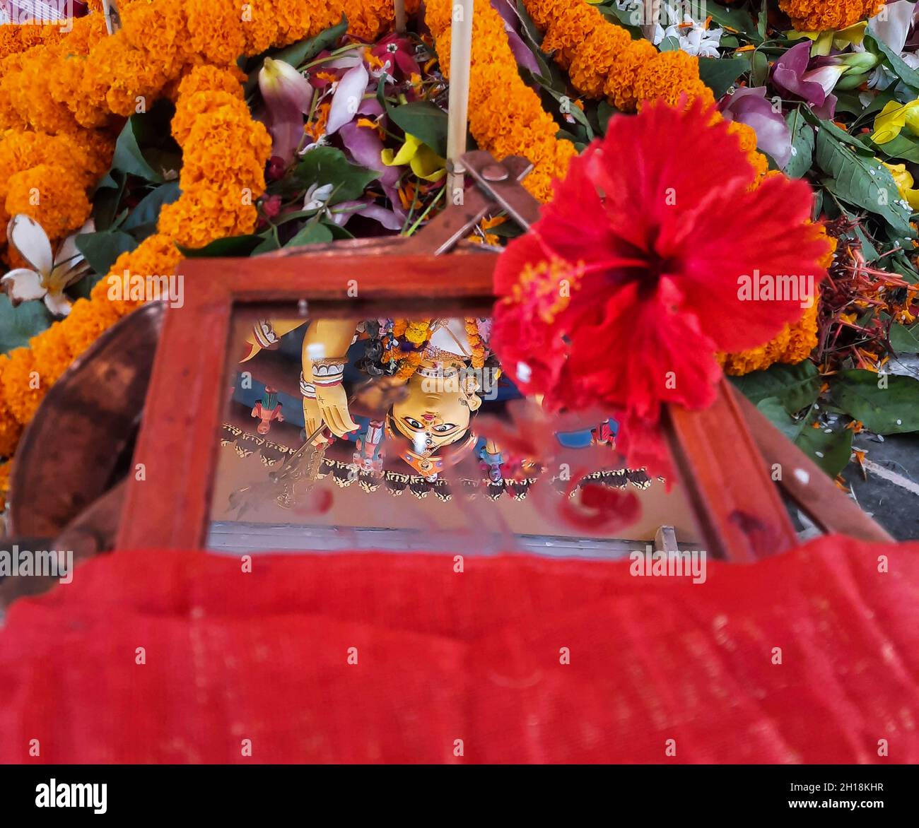 15 Oct 2021-Durgapuja Dashami puja and Darpan Visarjan(a ritual where ...