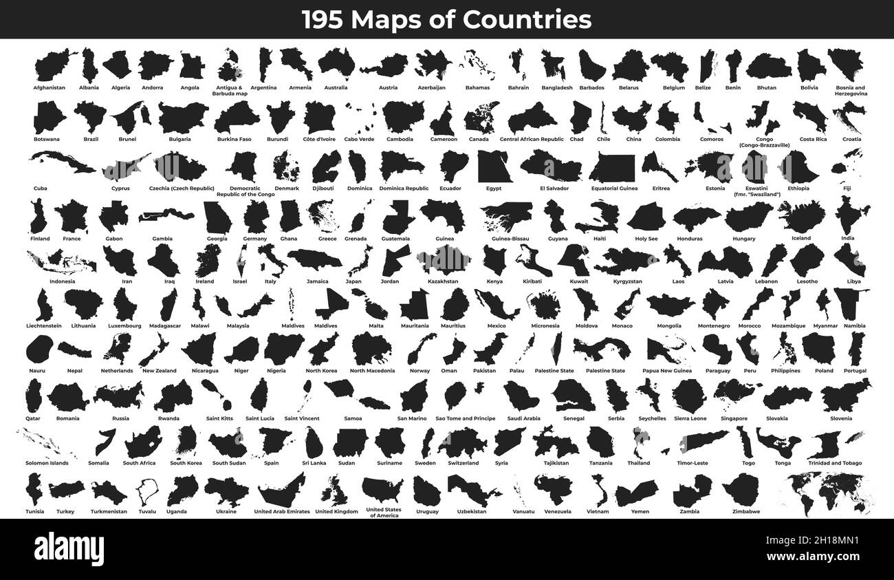 world maps for each country separately Stock Vector Image & Art - Alamy