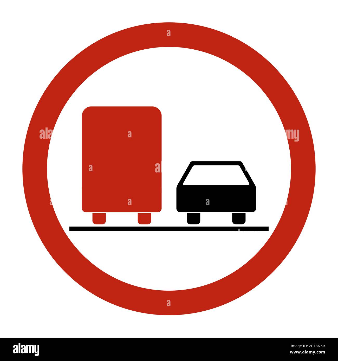 Overtaking prohibited Stock Vector Images - Alamy