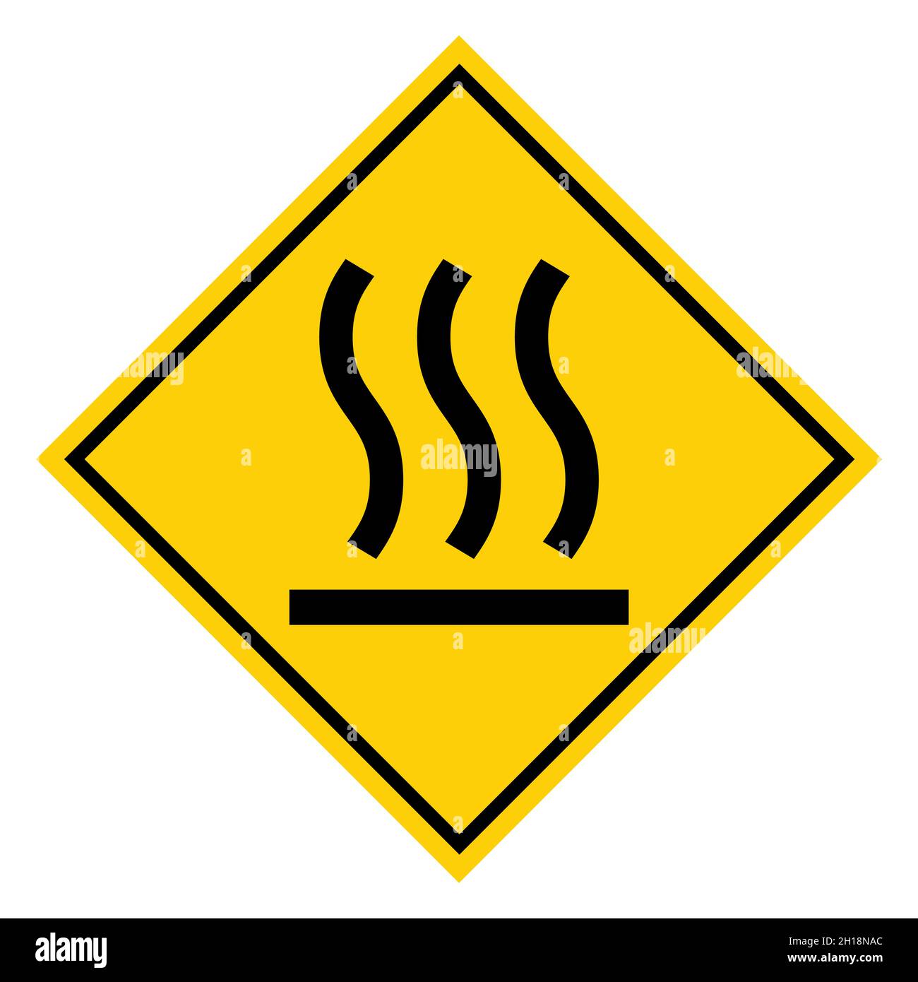 Hot surface icon, safety graphic information symbol, risk notice ...