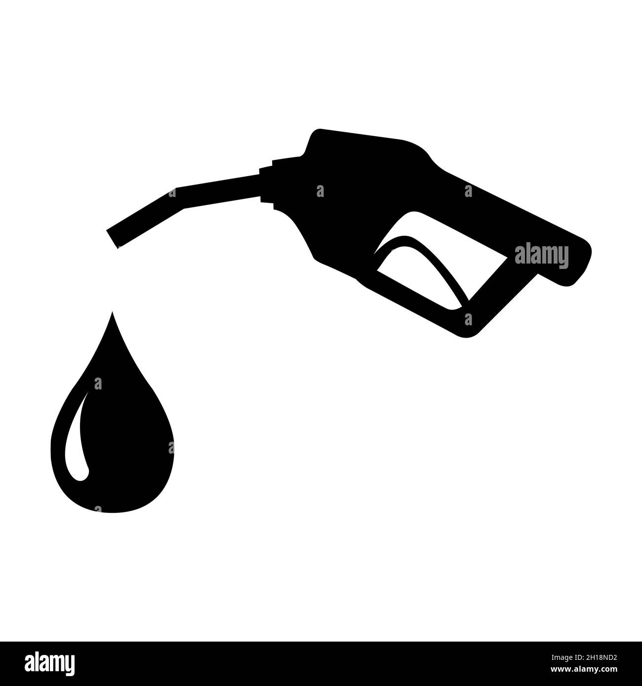 Gas station icon, nozzle isolated logo vector, pump gasoline design ...
