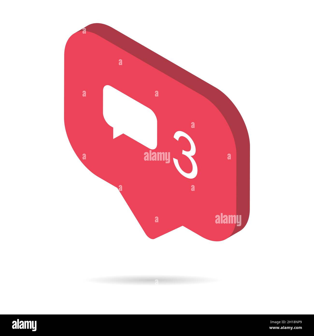 Follower isometric notification symbol for application instagram. Web ...